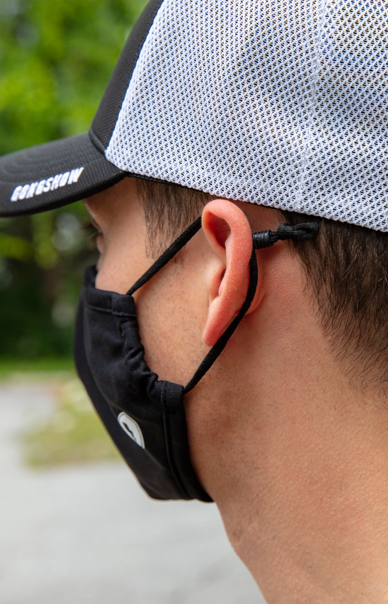 Black 2-Layer Adjustable Reusable Polyester Face Mask – GONGSHOW GEAR