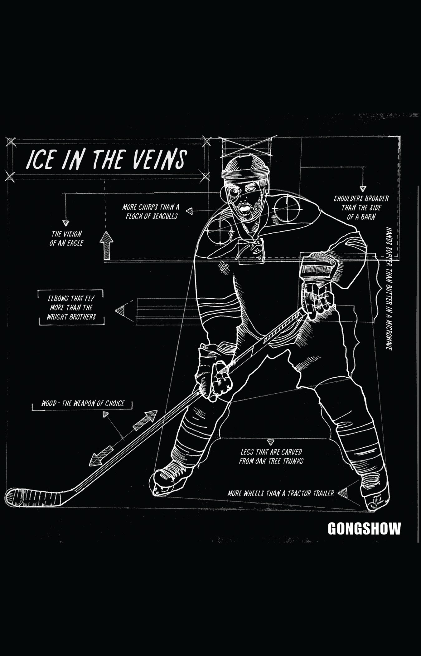 Hockey Player Blueprint - Poster – GONGSHOW GEAR