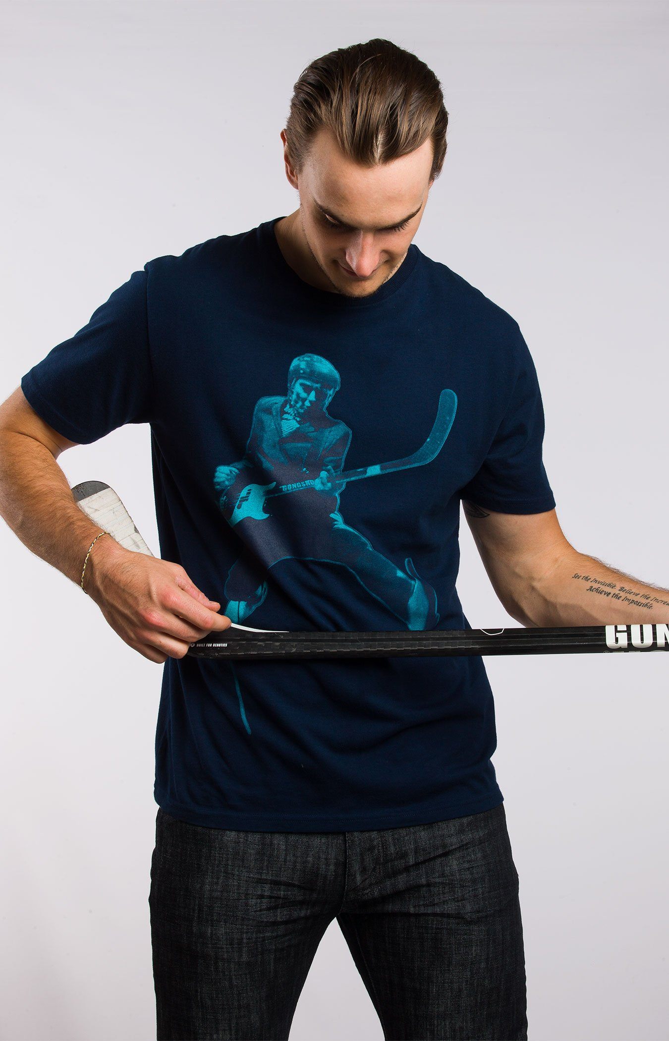 Celly Like A Rockstar Mens Blue Hockey T-Shirts – GONGSHOW GEAR