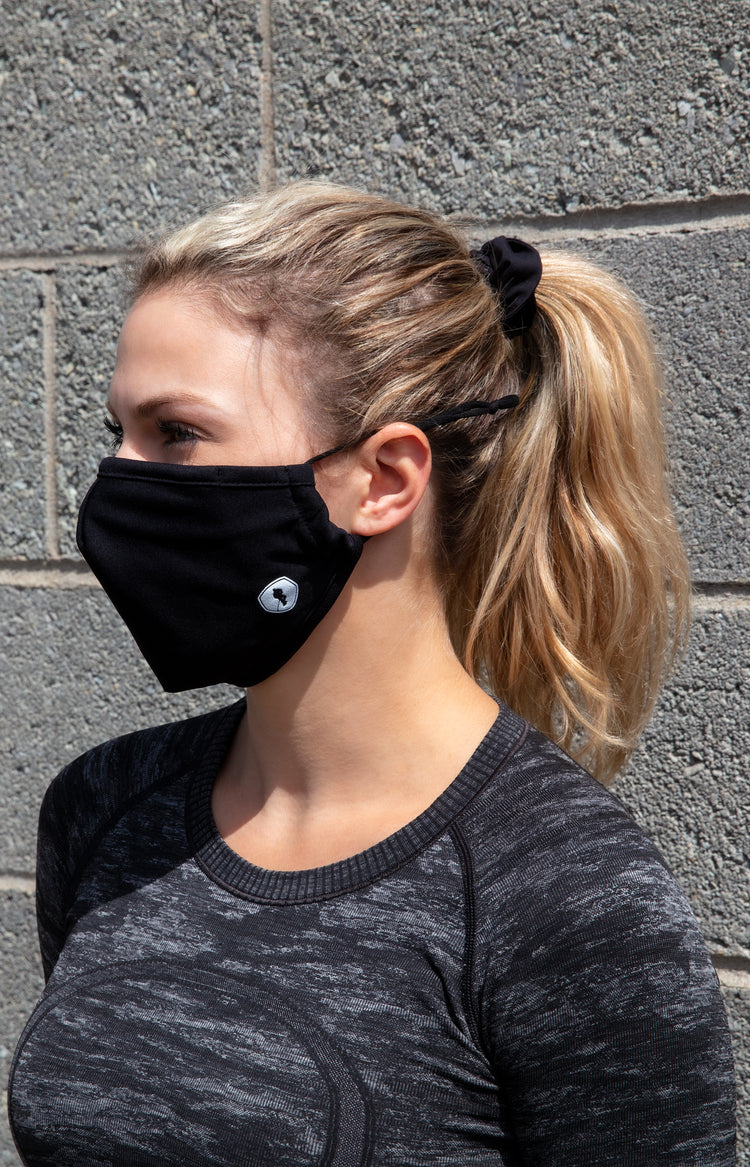 Black 2-Layer Adjustable Reusable Polyester Face Mask – GONGSHOW GEAR
