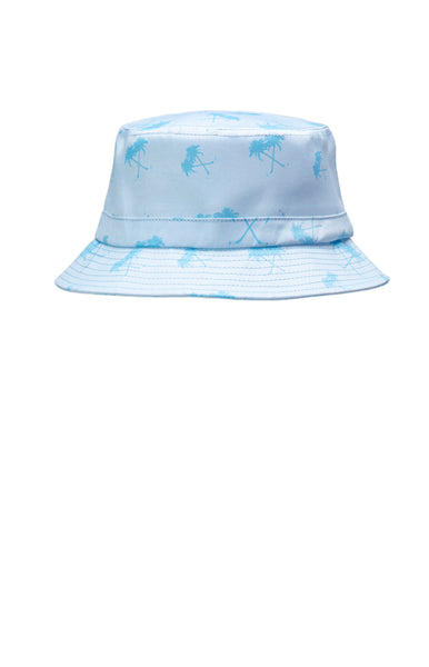 Palm Tucksedo Light Blue with Aqua Palm Hockey Trees Bucket Hat ...